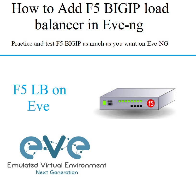 How to add F5 BIGIP Load Balancer to Eve-ng - EveImages.net